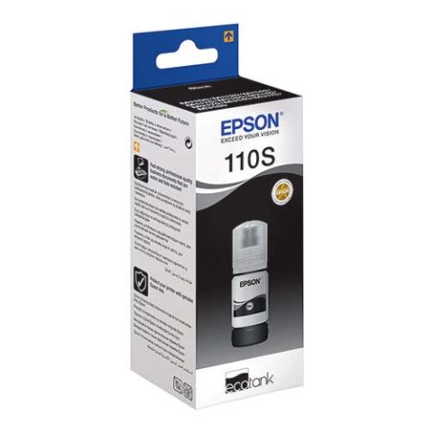 Epson 110s EcoTank 40ml Pigment Black Ink Bottle | Typewrite